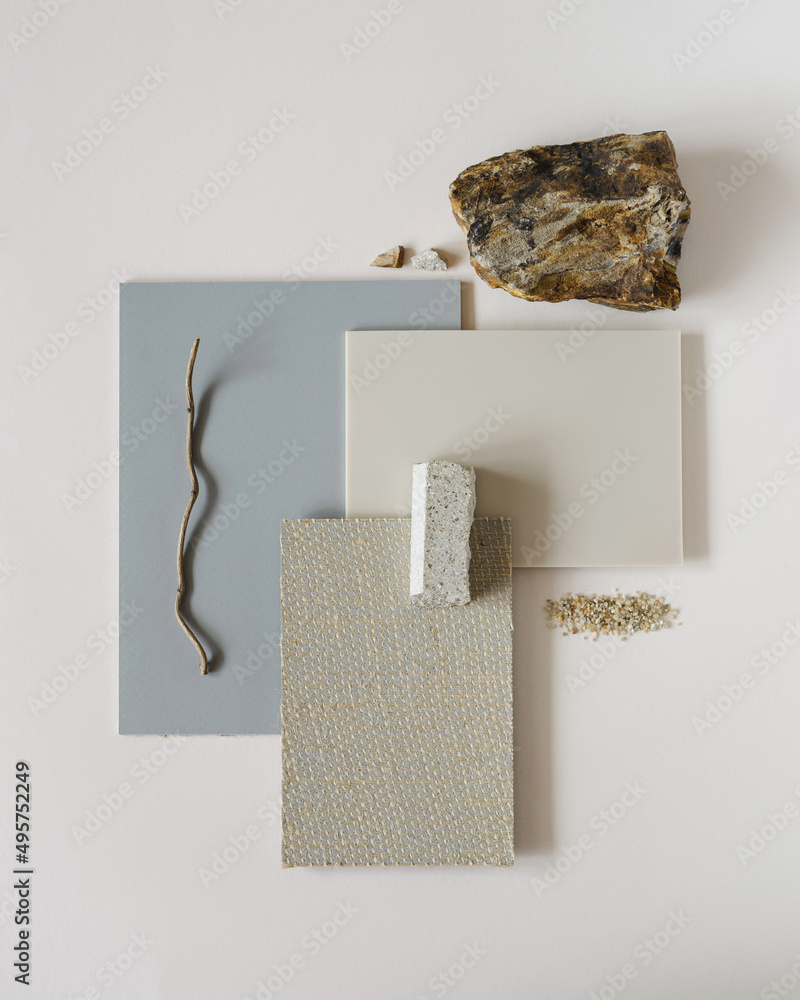 Textures mood board. Material samples interior design. Moodboard for ...