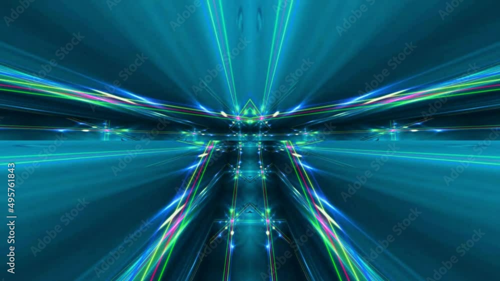 Abstract loop animation with colorful movements and back and forth ...