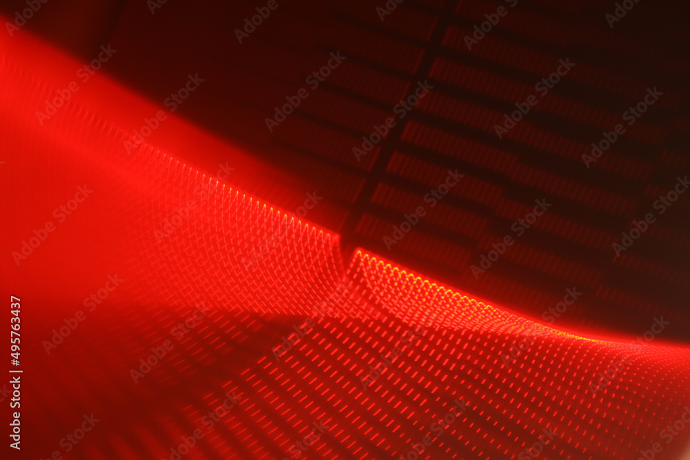 Pattern of red light, a section of the electromagnetic spectrum Stock ...
