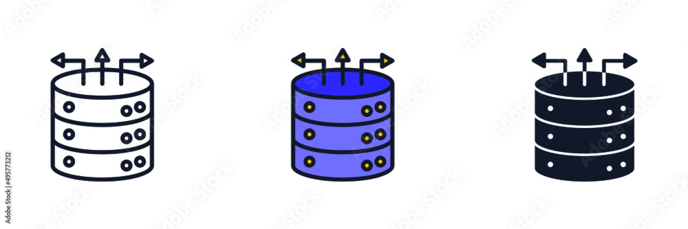 Database, Server icon symbol template for graphic and web design ...