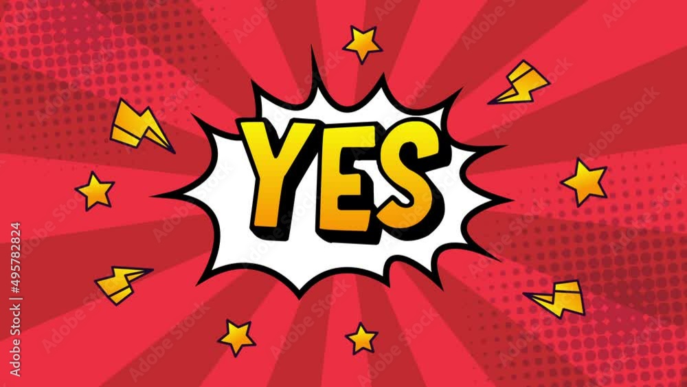 YES Cartoon Comic Bubbles animation - Popup Style Expressions with ...