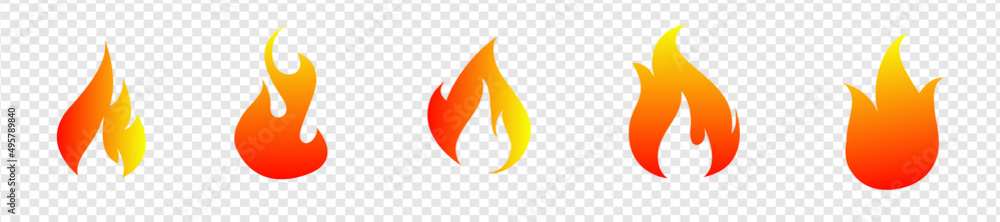Fire icons for design Stock Vector | Adobe Stock
