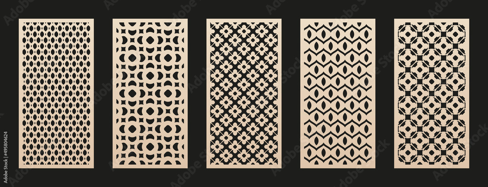 Poster Laser cut patterns set – Muurposter | Europosters