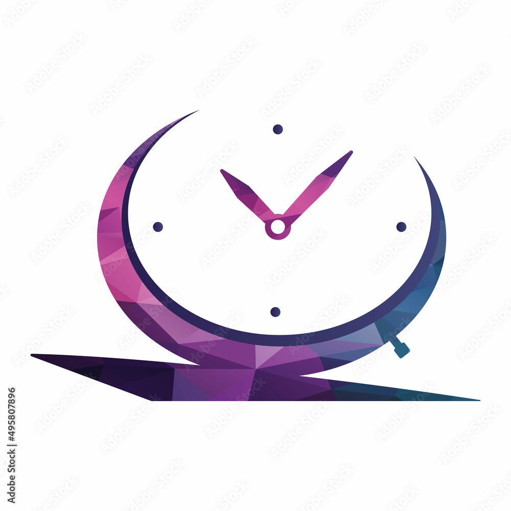 time clock logo design template. time 24th hours smart logo concept ...