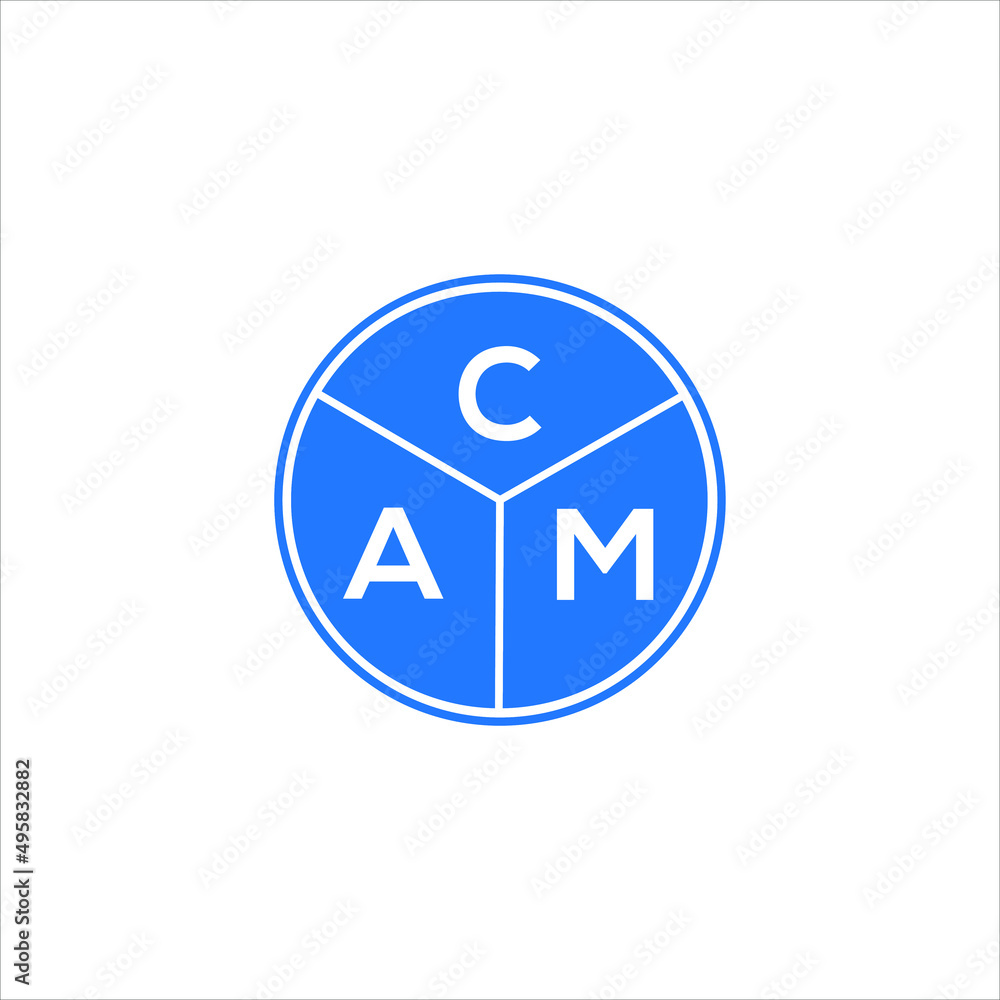 CAM letter logo design on black background. CAM creative initials ...
