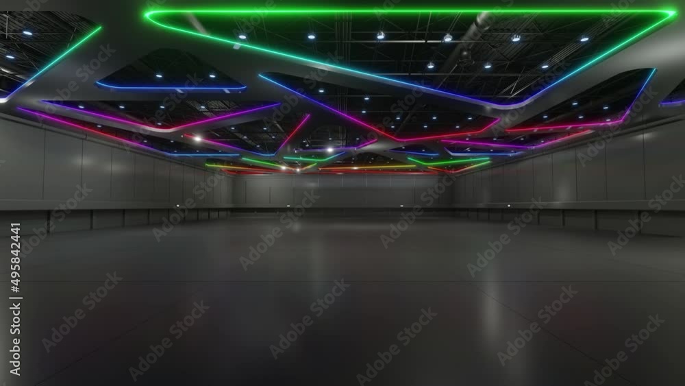Motion Empty hall exhibition.Backdrop for exhibition stands,booth ...