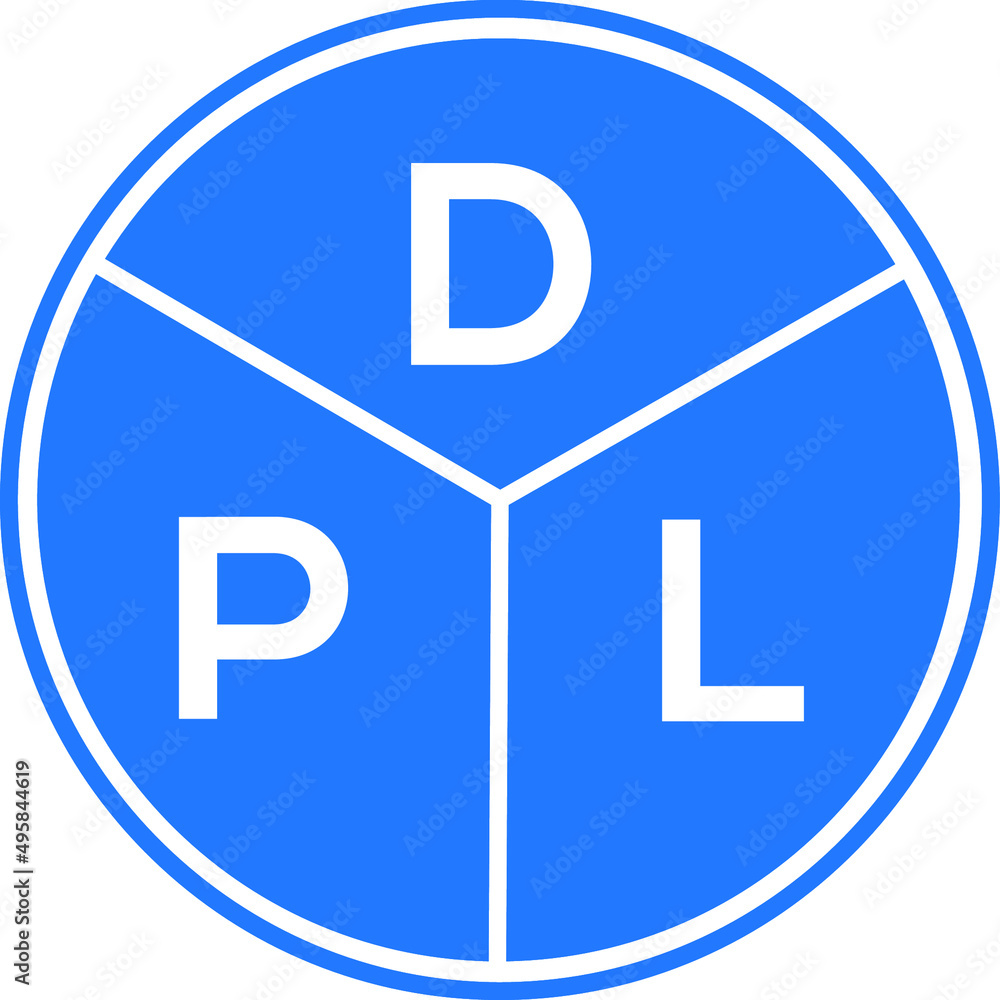 DPL letter logo design on White background. DPL creative Circle letter ...