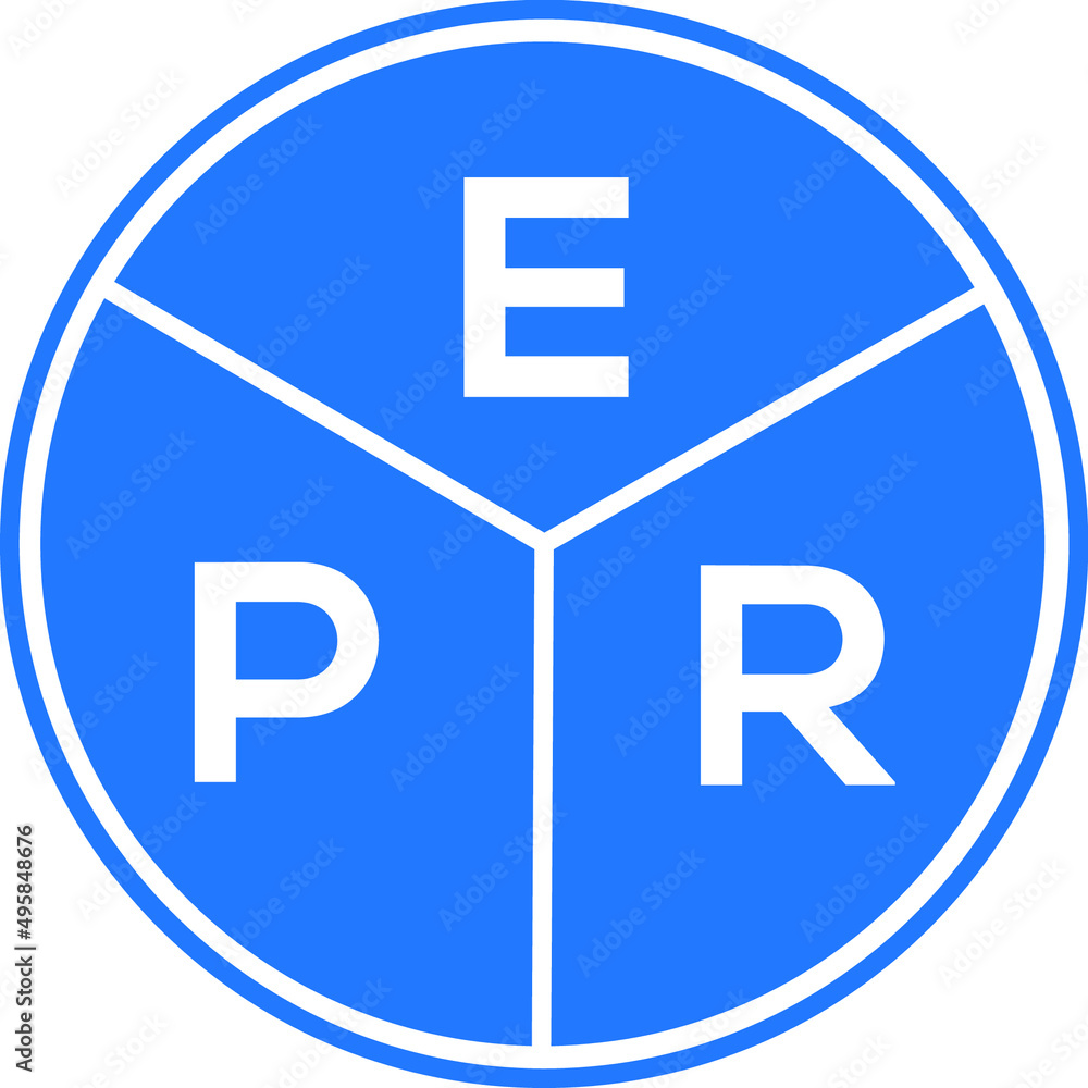 EPR letter logo design on White background. EPR creative Circle letter ...