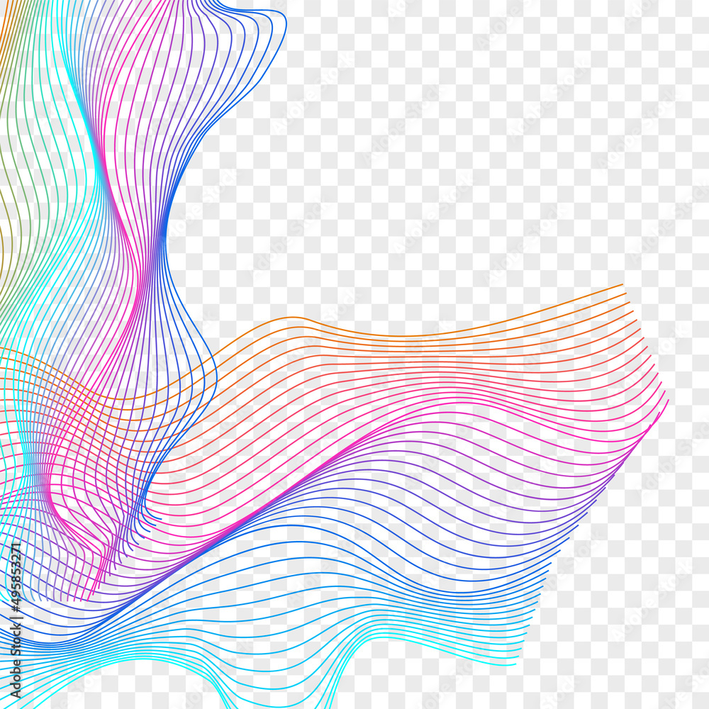 Multicolored Blend Background Transparent Vector. Cycle Poster. Rainbow ...