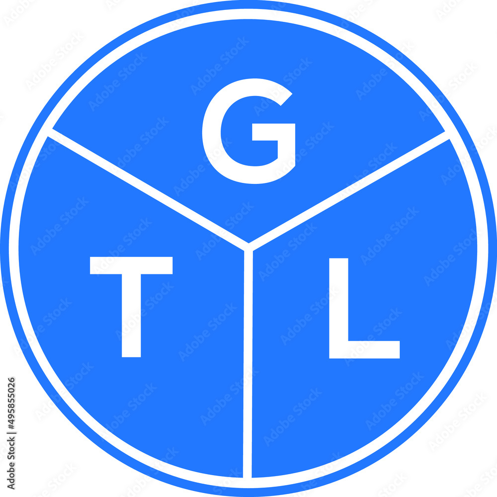 GTL letter logo design on White background. GTL creative Circle letter ...