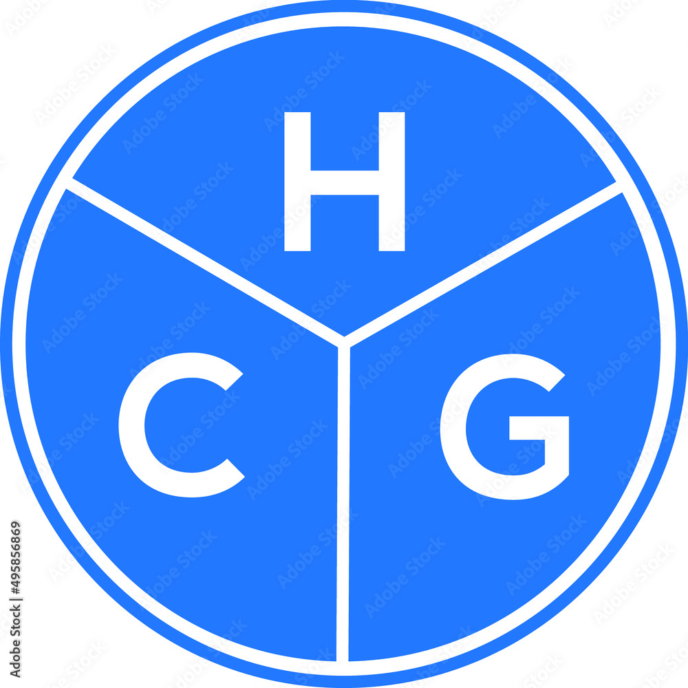HCG letter logo design on white background. HCG creative circle letter ...