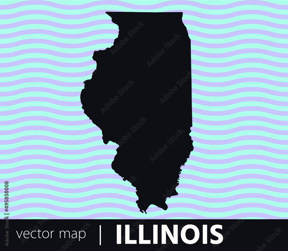 Vetor de U.S states map. State of Illinois vector map . you can use it ...