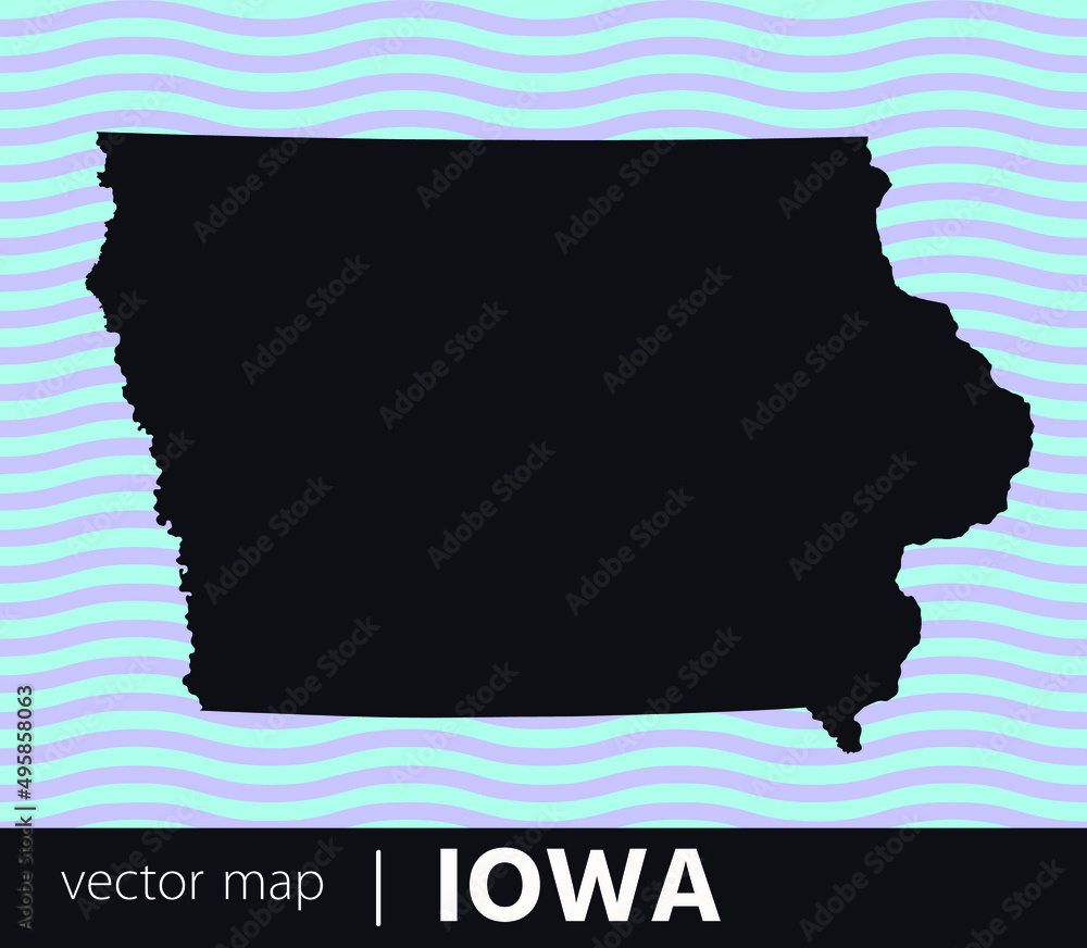 U.S states map. State of Iowa vector map . you can use it for any needs ...