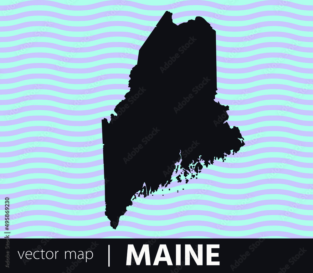 Vetor de U.S states map. State of Maine vector map. you can use it for ...