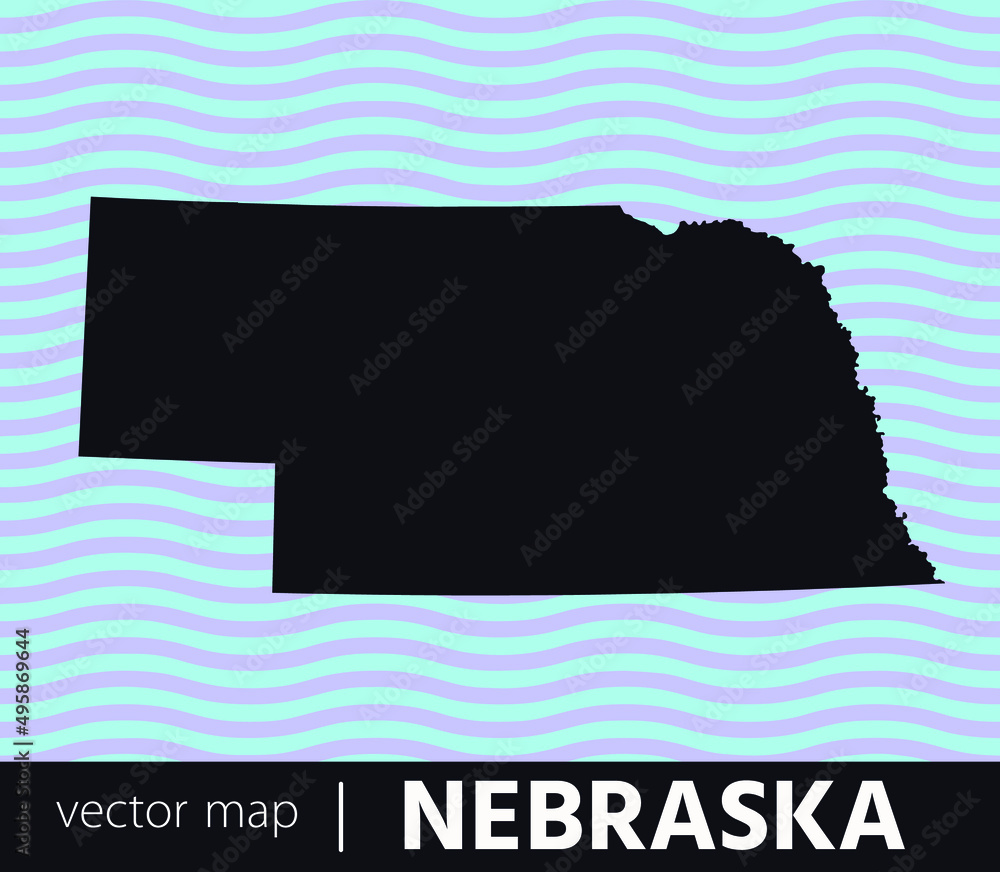 U.S states map. State of Nebraska vector map . you can use it for any ...