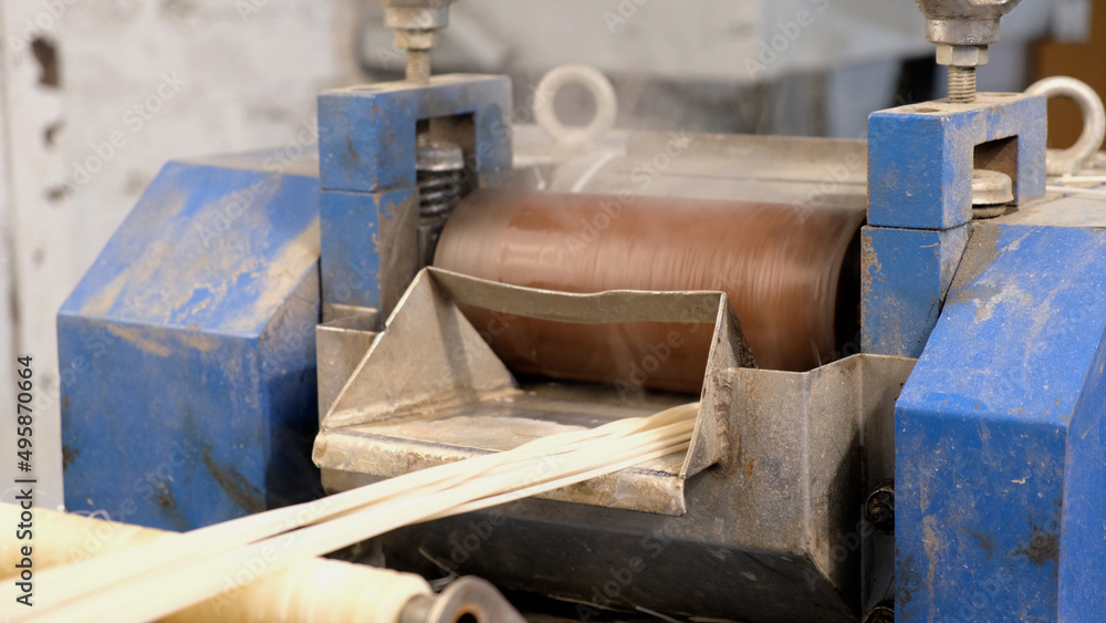 Plastic strands go to strand cutter to recycle plastic and create ...