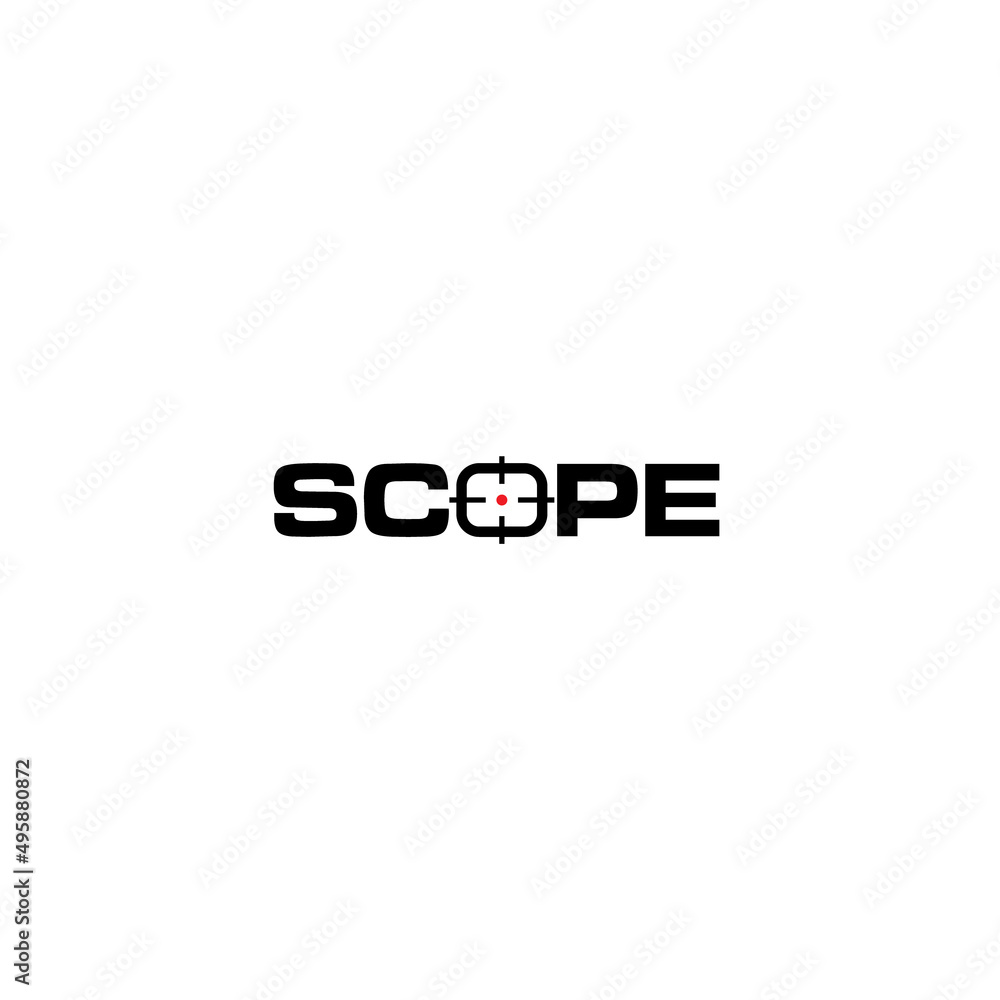 Vetor de Scope logo or wordmark design do Stock | Adobe Stock