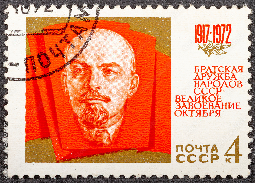 Foto de USSR - CIRCA 1964: A Stamp printed in the USSR shows Lenin ...