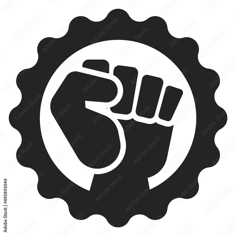 Fist emblem. Power fight sign. Uprising symbol Stock Vector | Adobe Stock