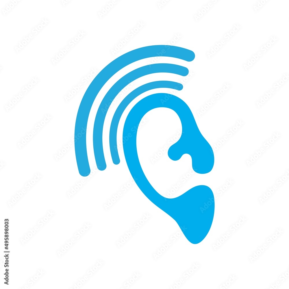 Hearing care Logo Template icon vector design Stock Vector | Adobe Stock