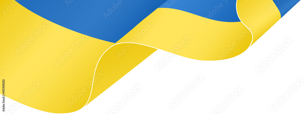 Ukraine flag wave isolated on png or transparent background, Symbol ...