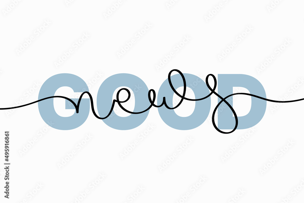 Good news lettering. Vector illustration of creative typography with ...