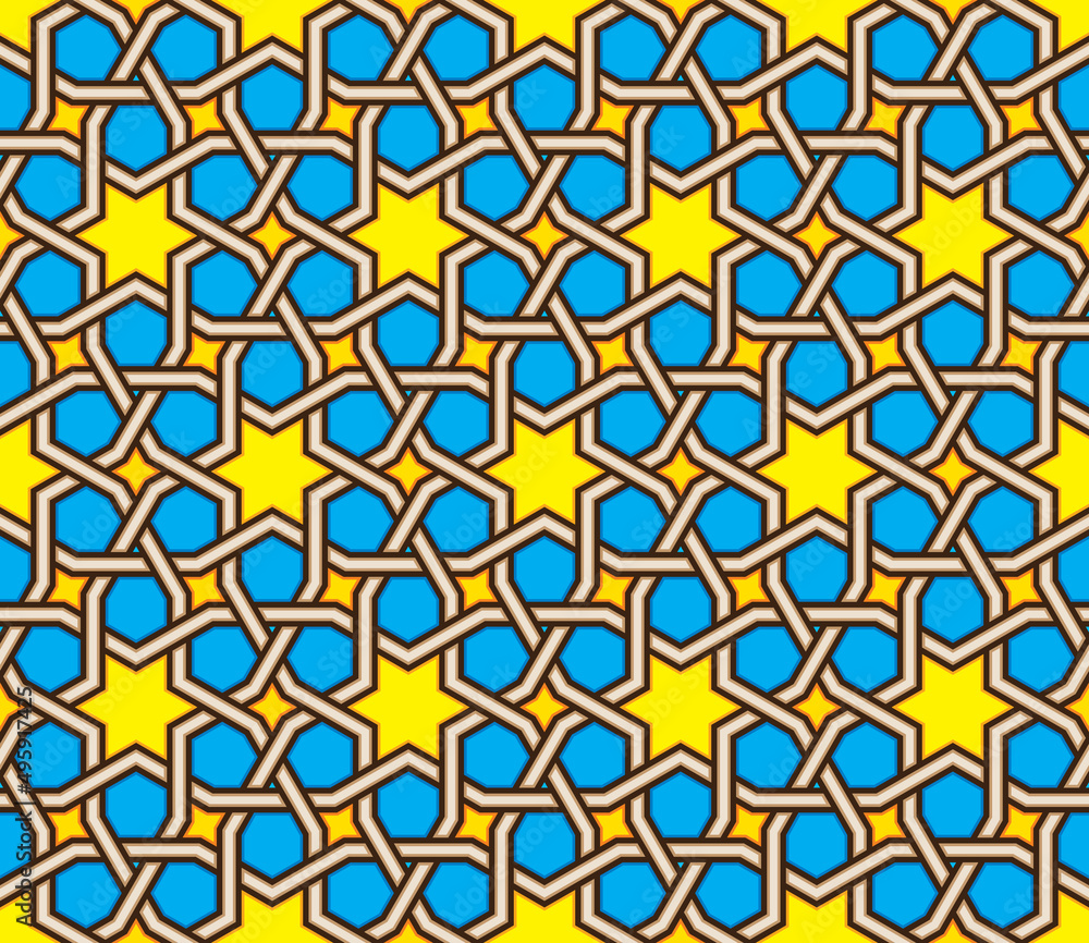 Seamless Oriental Geometric Vector Pattern 3 - Moorish Art from the ...