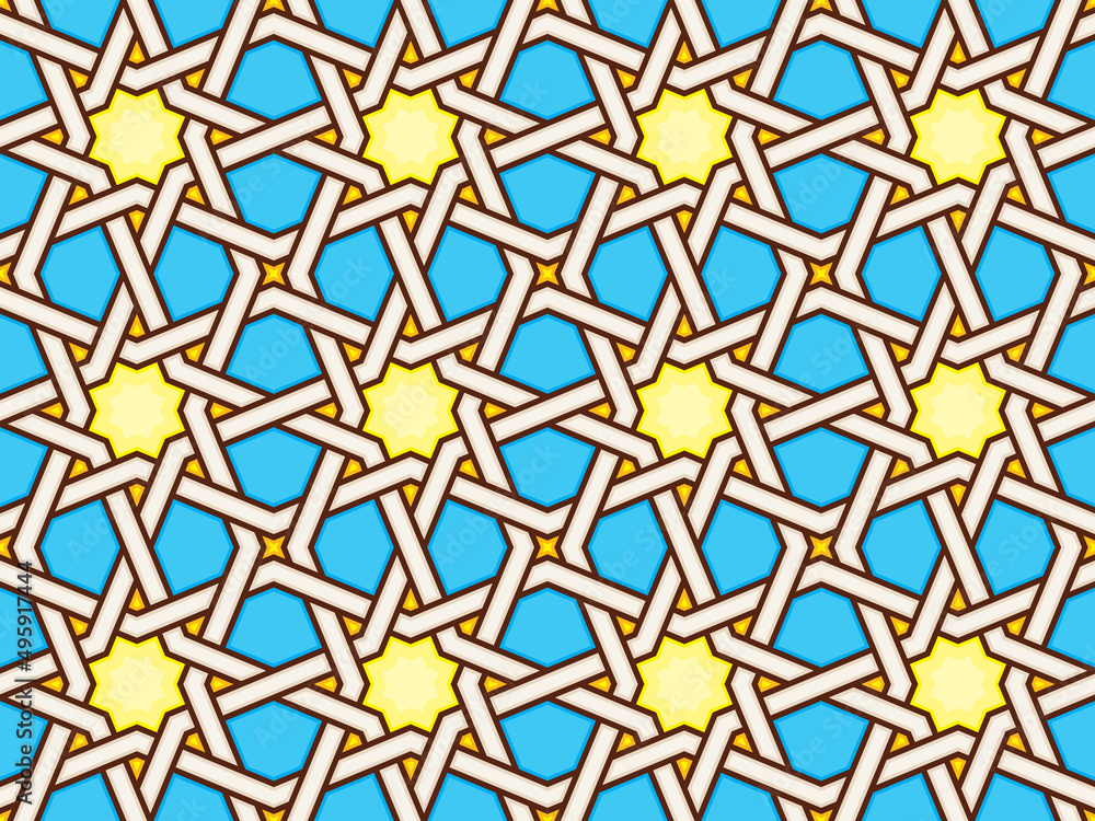 Seamless Oriental Geometric Vector Pattern 1 - Moorish Art from the ...