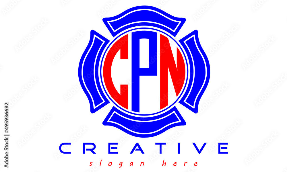 CPN three letters circle monogram initial geometric curves logo design ...
