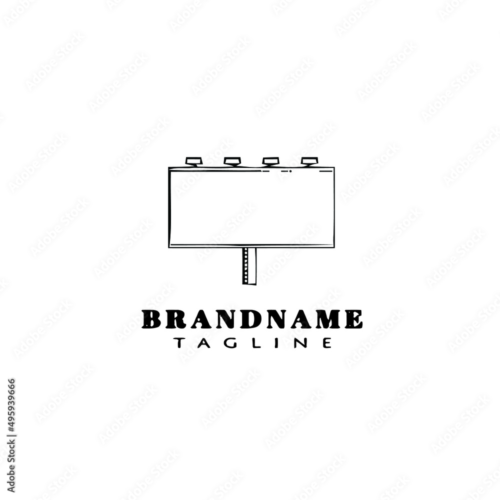 hoarding logo cartoon icon design template black isolated vector ...