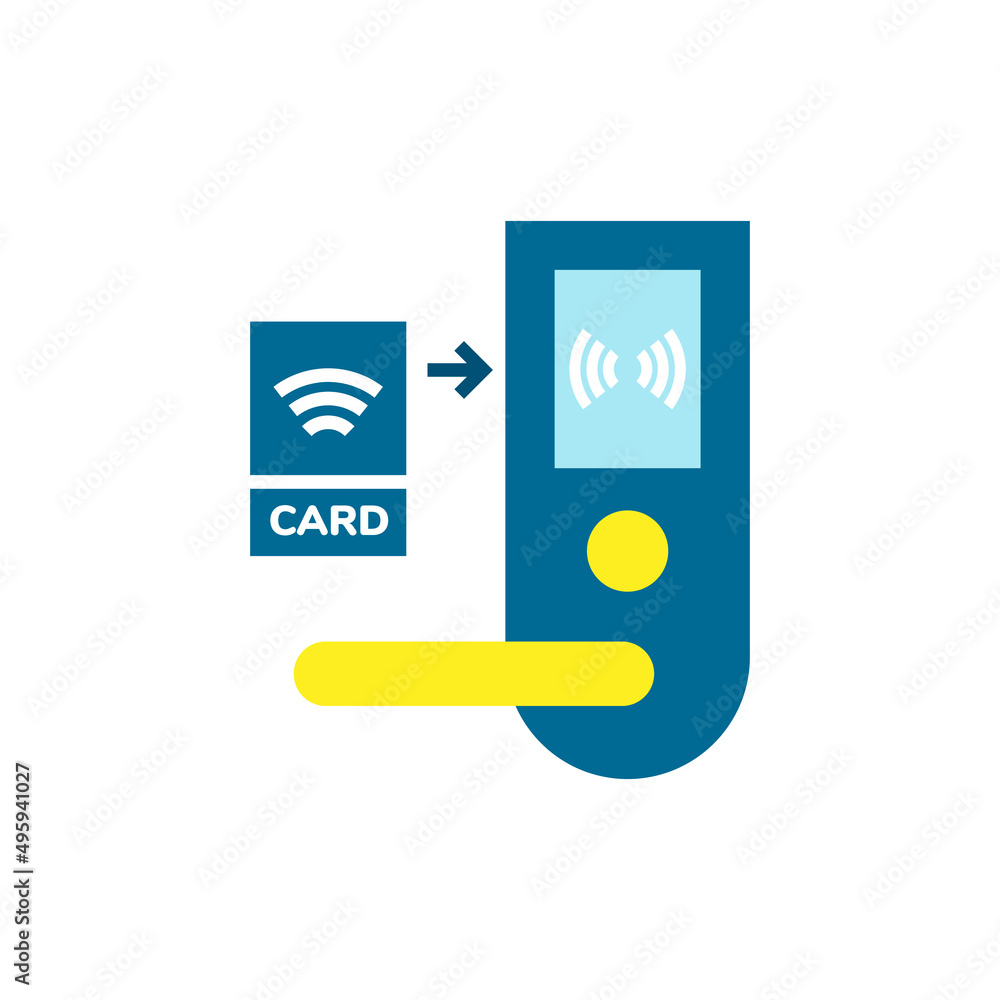 Key card door system, Vector and Illustration. Stock Vector | Adobe Stock