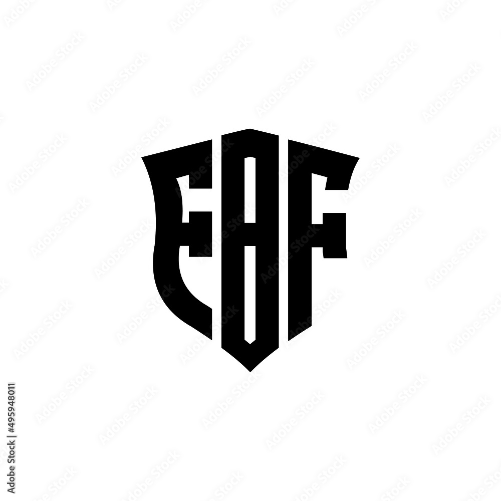 Vetor do Stock: FBF letter logo design with white background in ...
