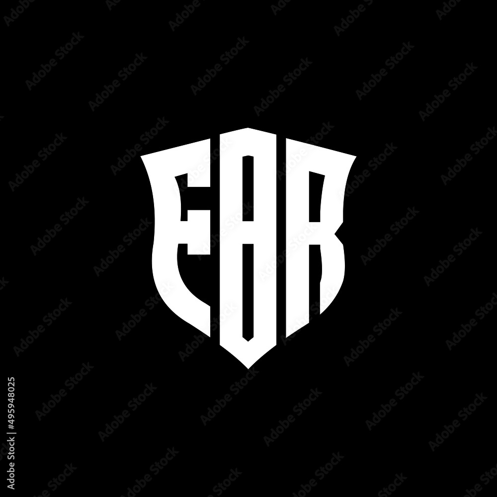 FBR letter logo design with black background in illustrator, cube logo ...