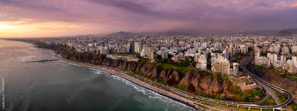 Lima, Peru along the coast also known as Circuito de Playas de la Costa ...