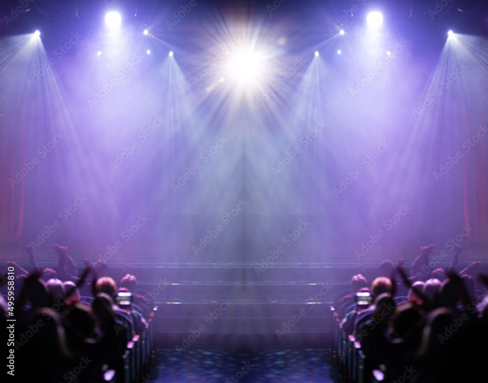 Texture blur and defocus, background for design. Stage light at a ...