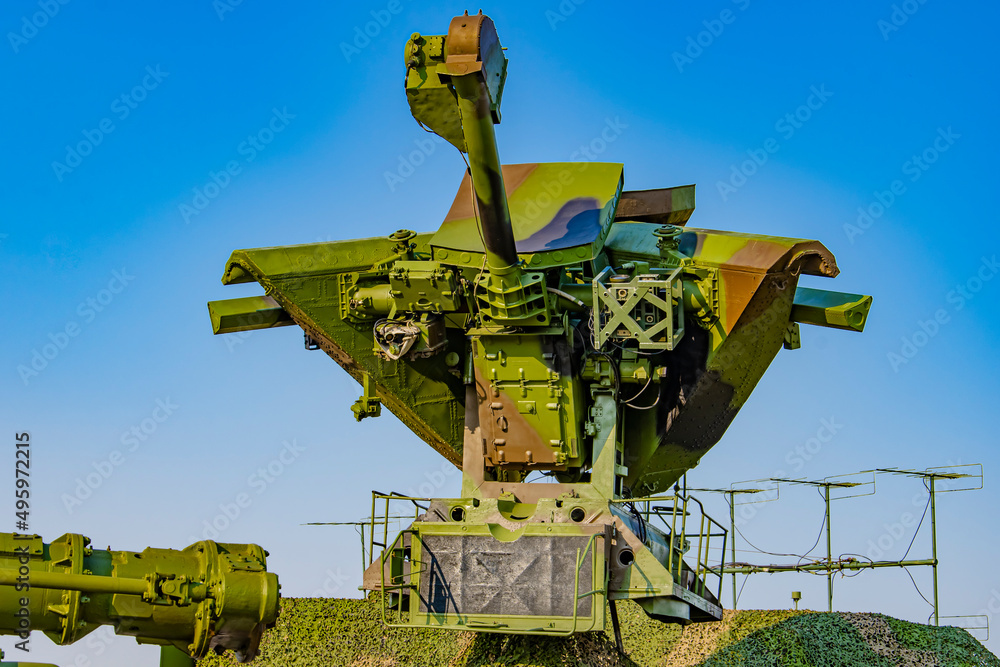 Russian S-125 quadruple launcher radar system. This missile system was ...