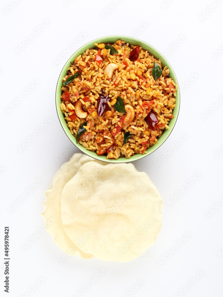 Tomato rice.spicy South Indian rice recipe Tomato pulao or Tomato Rice ...