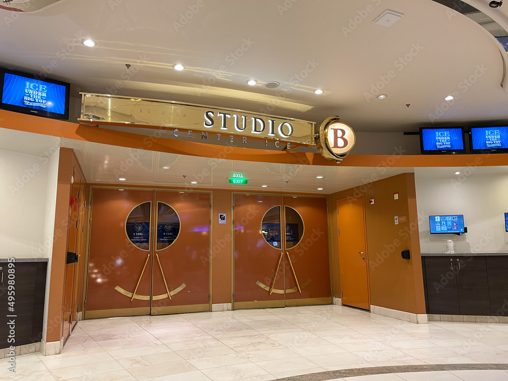 The Studio B Theater on the Royal Caribbean Cruise Ship Mariner of the Seas Stock Photo | Adobe ...