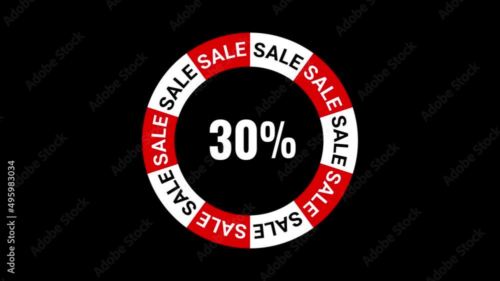 Vidéo Stock 30% discount for holiday and seasonal sales. Promotional ...