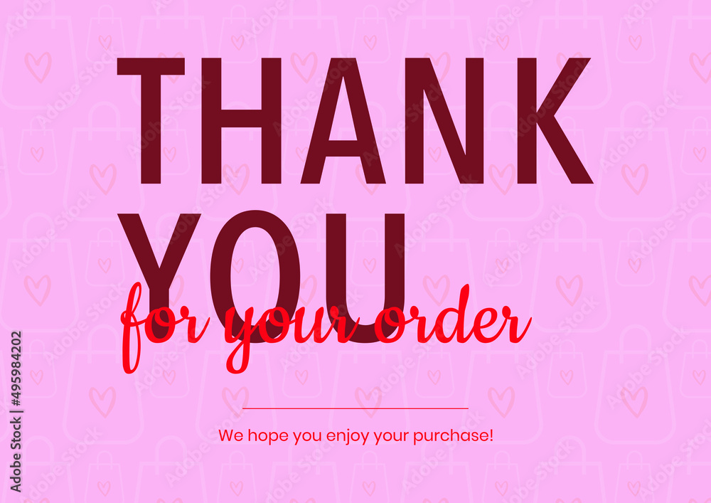 Thank You Card. Thank you for your order customer thank you card, Thank ...