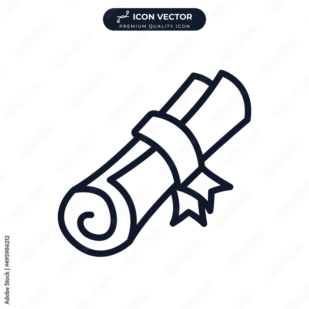 diploma icon symbol template for graphic and web design collection logo ...