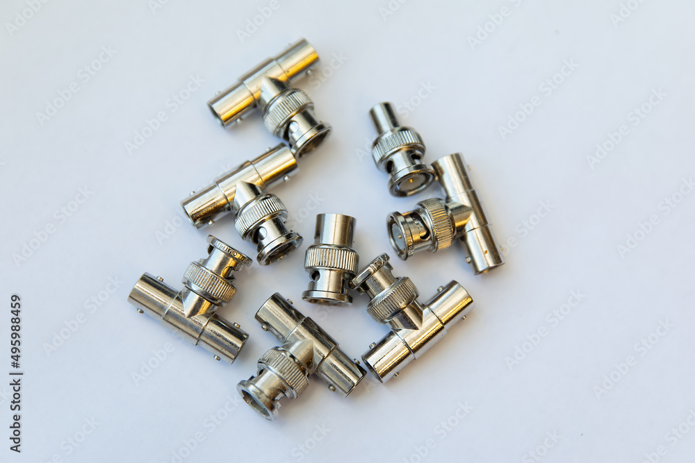 BNC connectors for connecting to a local computer network via a coaxial ...
