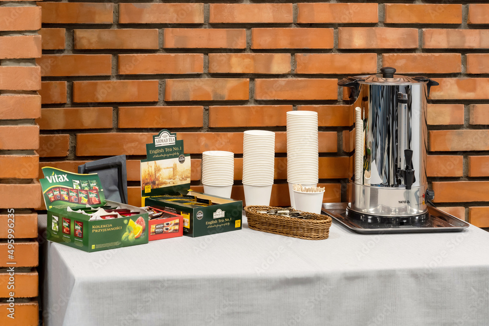 Corporate business event conference meeting, seminar, course tea ...