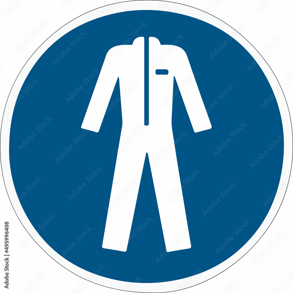 ISO-M010, SB020, Uso obligatorio de ropa protectora, señal, claxon ...