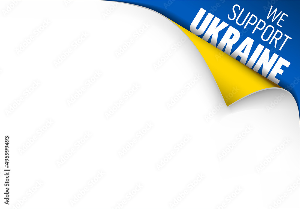 Support Ukraine Conceptual Corner Addon Illustration Layout for Web ...