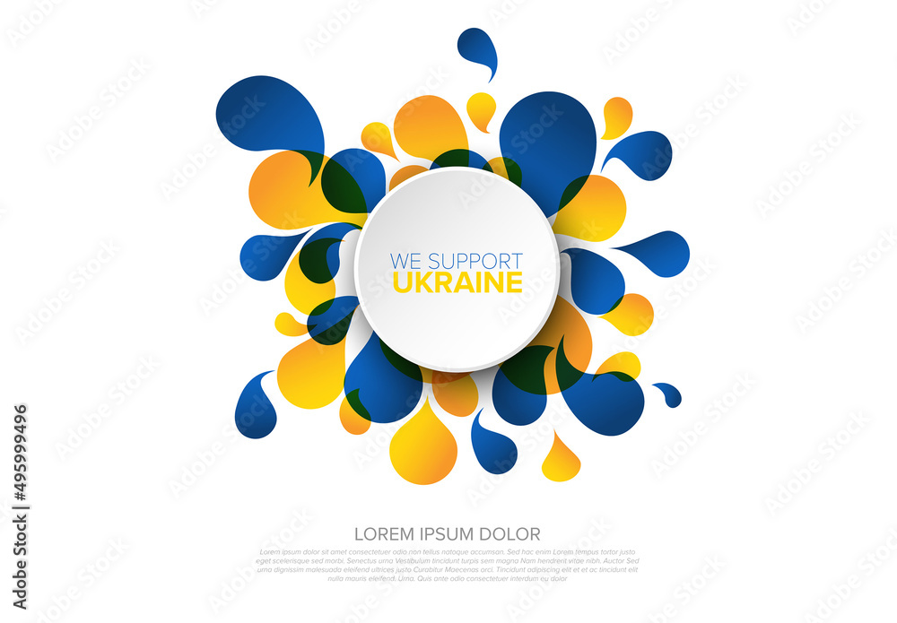 Ukraine Information Badge Layout Stock Template | Adobe Stock
