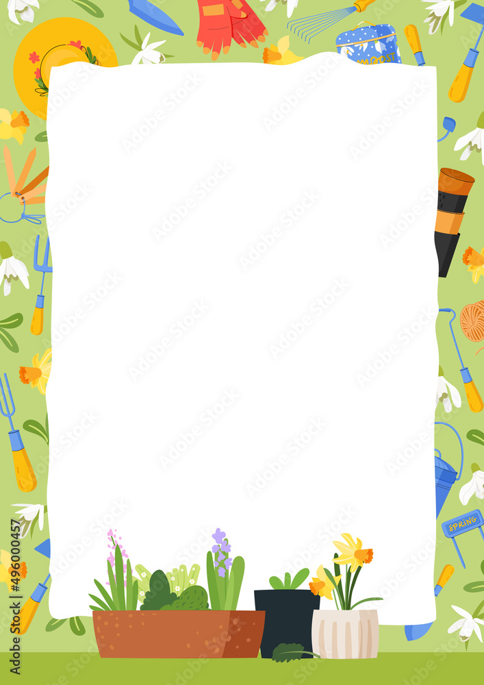 Garden spring To do planner vector template. Daily check list ...