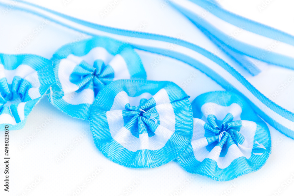 rosette, cockade, symbol, argentina, white, blue, ribbon, patriotic ...