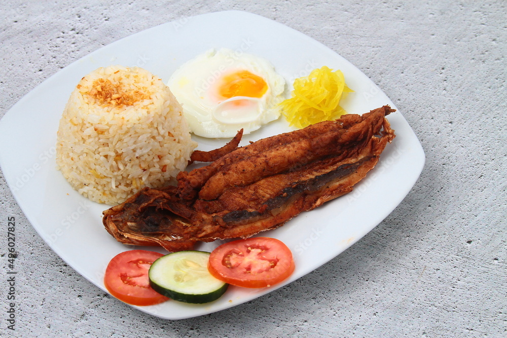 Freshly cooked Filipino food called Bangsilog Stock Photo | Adobe Stock