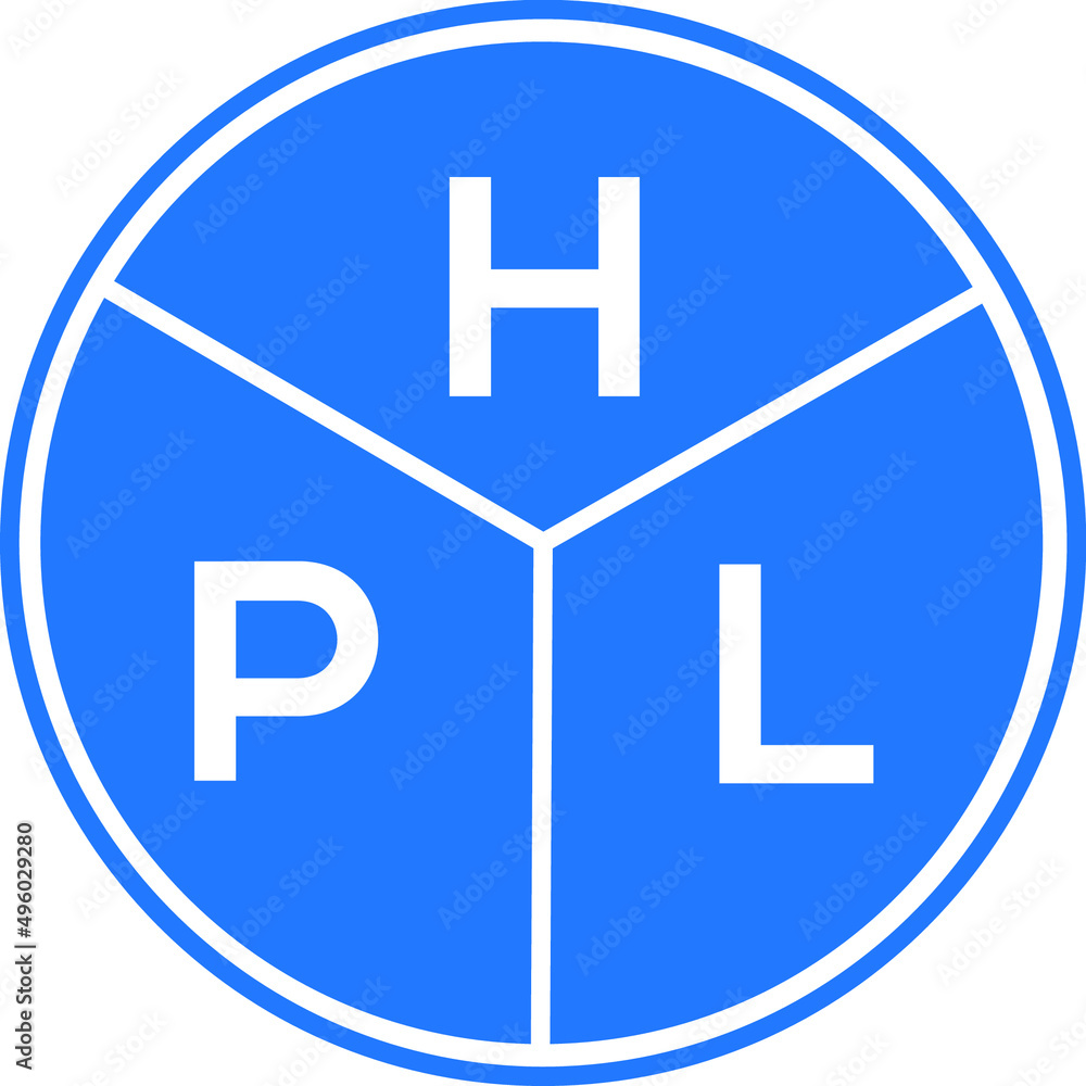 HPL letter logo design on black background. HPL creative initials ...